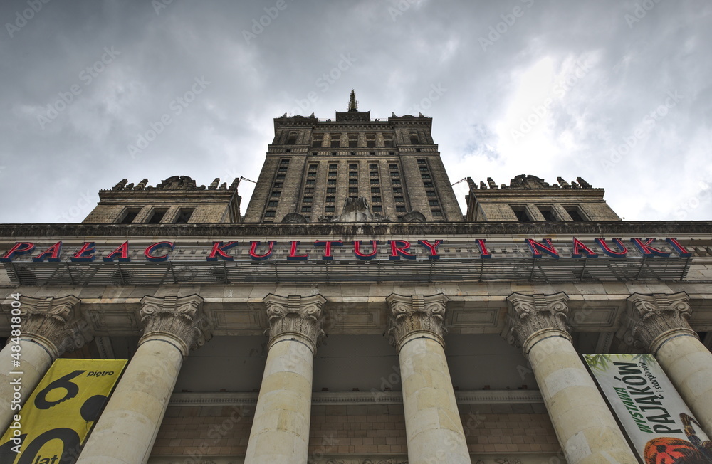 Warsaw, Poland - May 29, 2021: Palace of Culture and Science , a ...