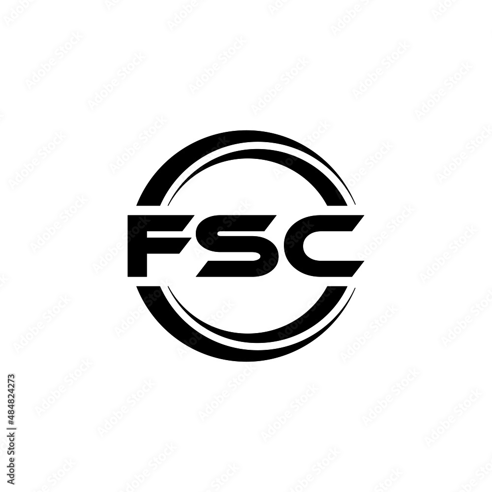 FSC letter logo design with white background in illustrator, vector ...