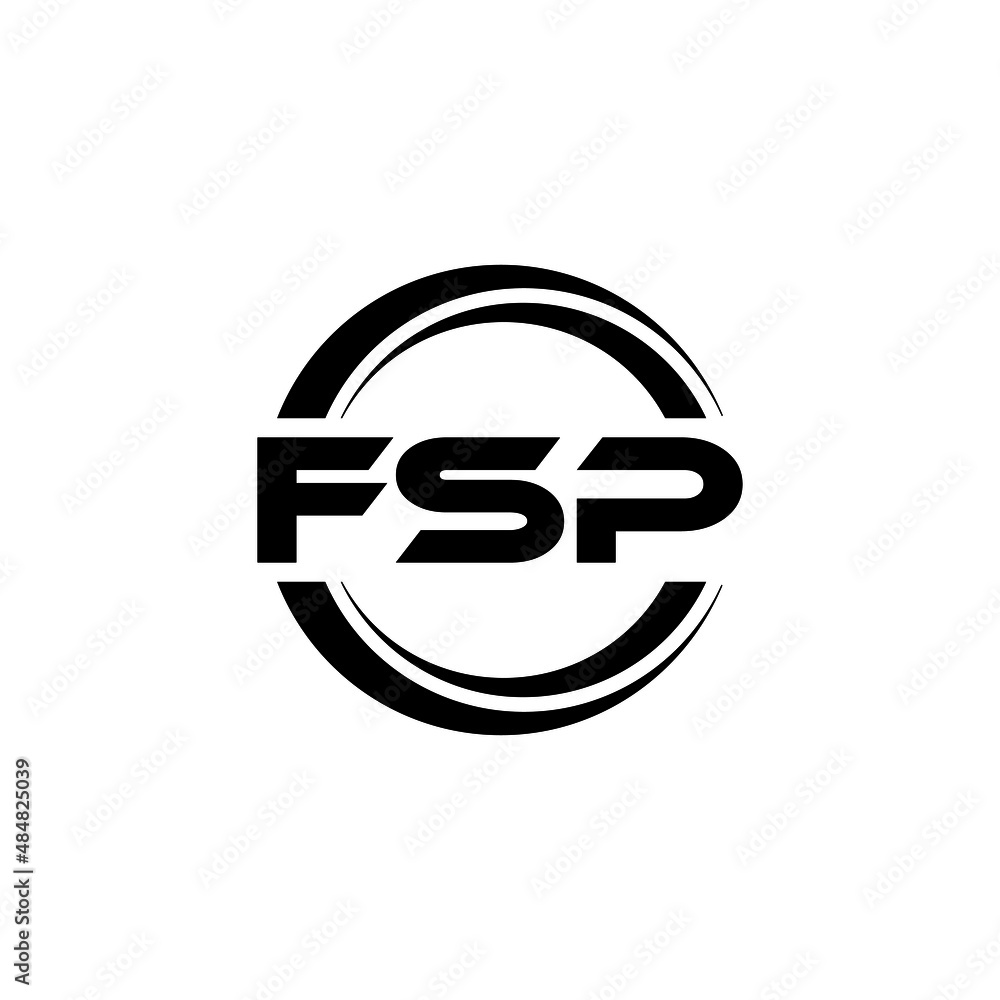 FSP letter logo design with white background in illustrator, vector ...