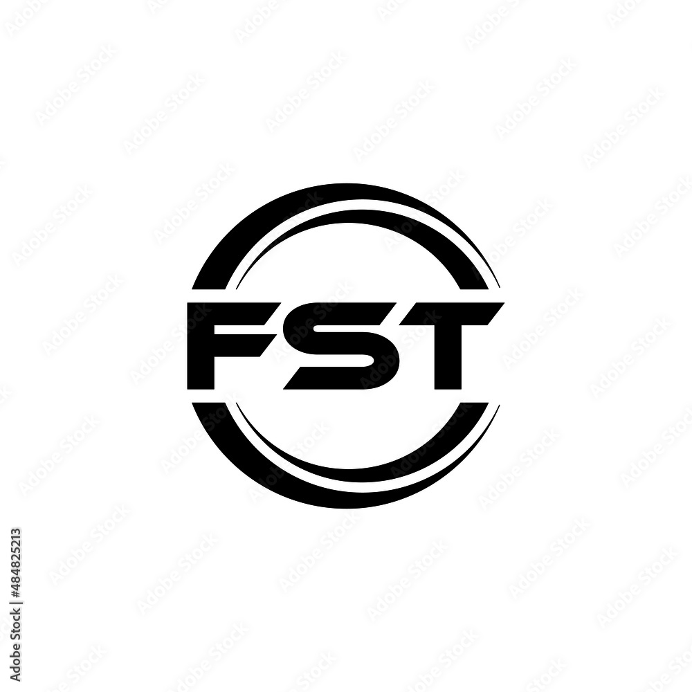 FST letter logo design with white background in illustrator, vector ...