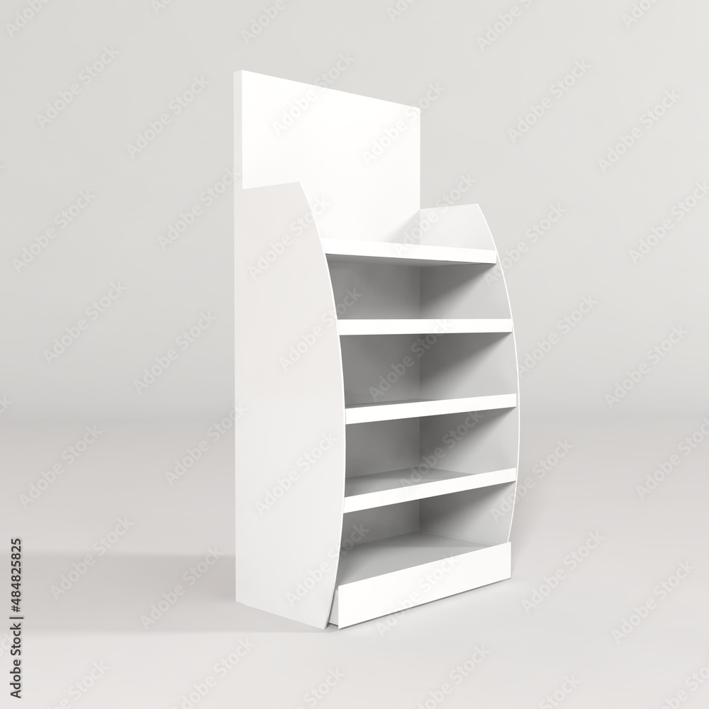FSU free-standing unit display mockup retail shelves stand pos posm ...