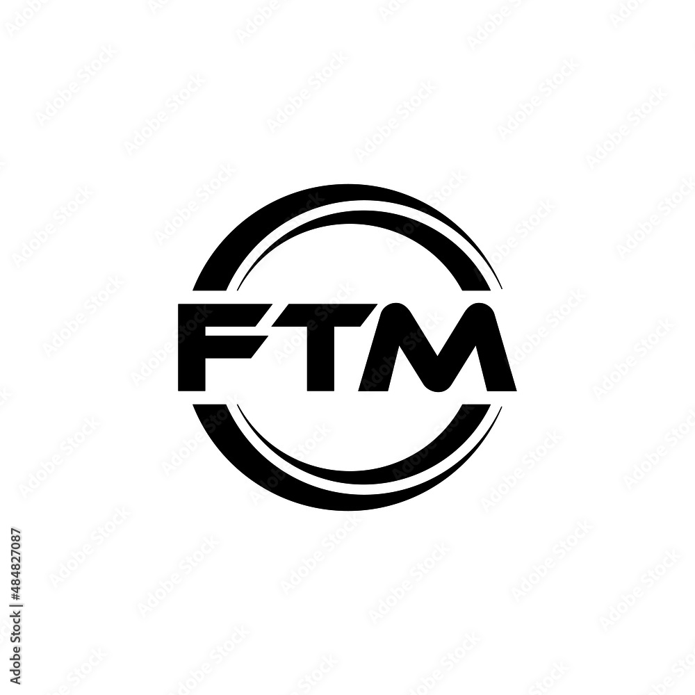 FTM letter logo design with white background in illustrator, vector ...