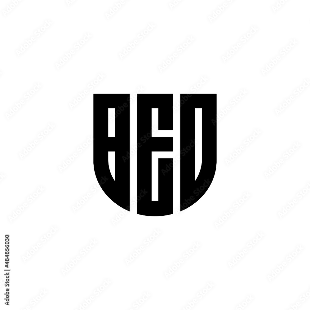 BEO letter logo design with white background in illustrator, vector ...