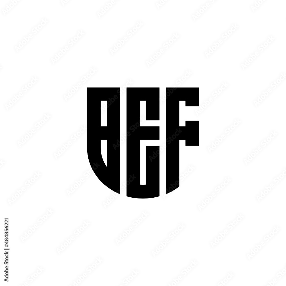 BEF letter logo design with white background in illustrator, vector ...