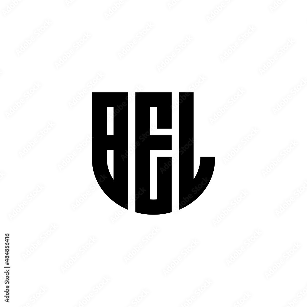 BEL letter logo design with white background in illustrator, vector ...