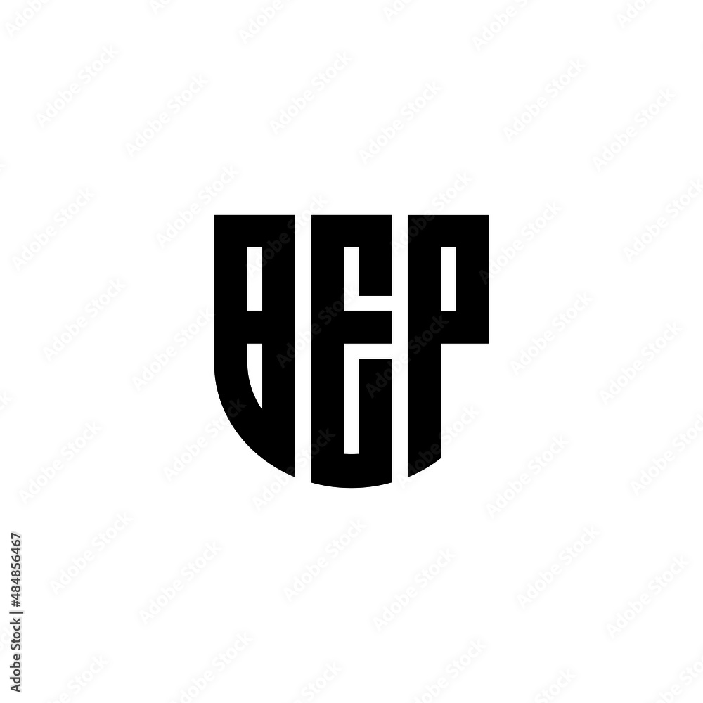 BEP letter logo design with white background in illustrator, vector ...
