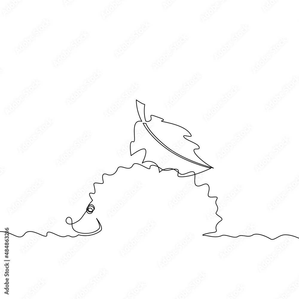 Hedgehog drawing vector. Continuous single one line art style isolated ...