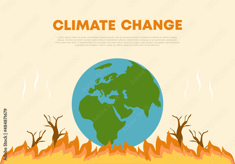 Climate change and saving the planet poster background. World Environment Day, bio technology, a ...