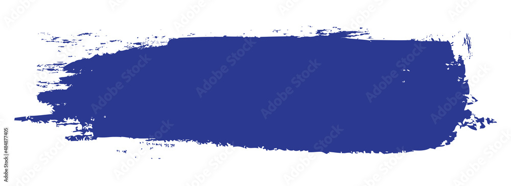 Blue brush stroke isolated on white background. Trendy brush stroke ...