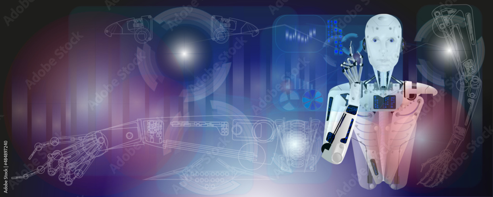 Robotics of the future. The robot assembles itself. Artificial ...