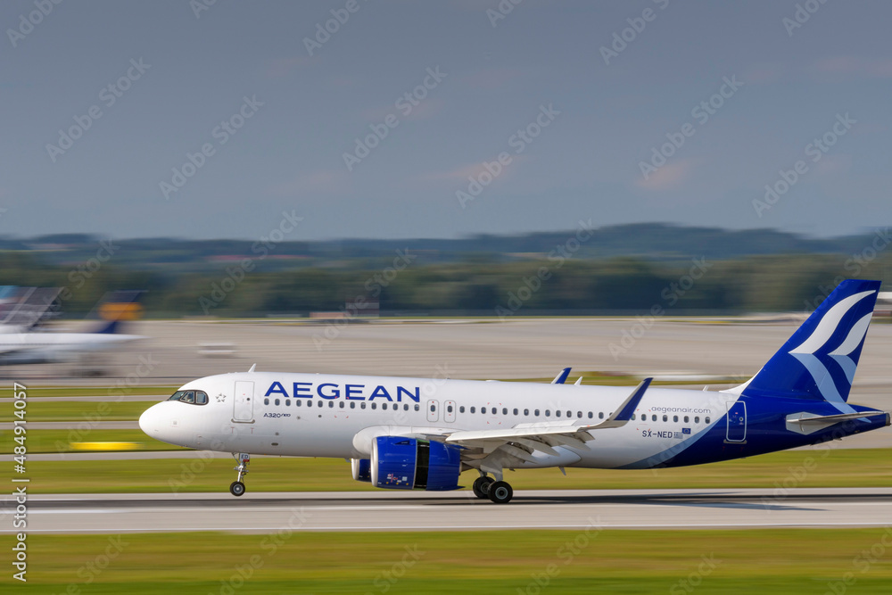 Aegean Airlines Airbus A320-271N with the aircraft registration SX-NED ...