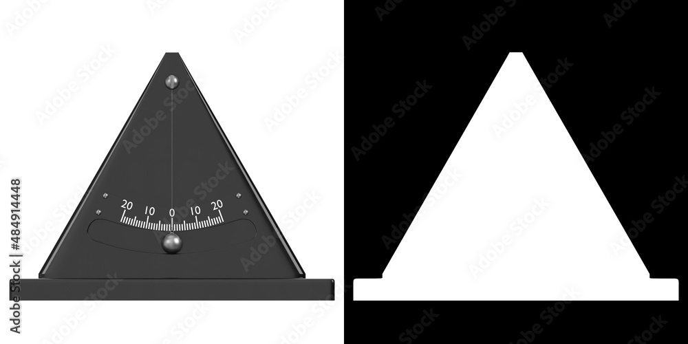 3D rendering illustration of a simple inclinometer Stock Illustration ...