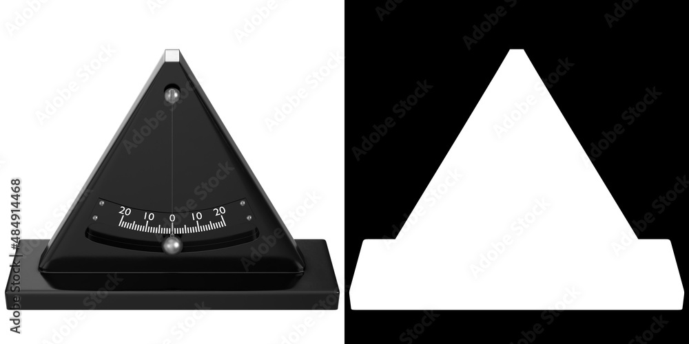 3D rendering illustration of a simple inclinometer Stock Illustration ...