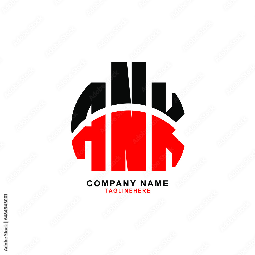 ANK letter design. ANK letter logo design with white background. ANK ...