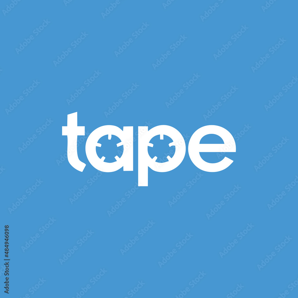 Tape letter with logo design illustration. Tape logo vector template ...