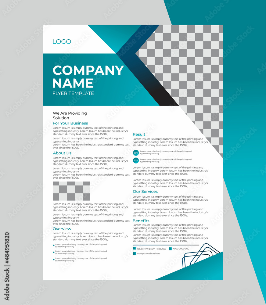 Case study template | Business case study layout with elements | flyer ...