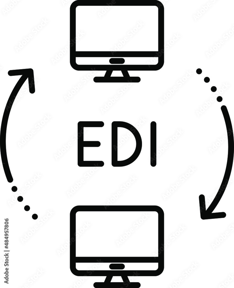 EDI, Electronic Data Interchange icon Stock Vector | Adobe Stock