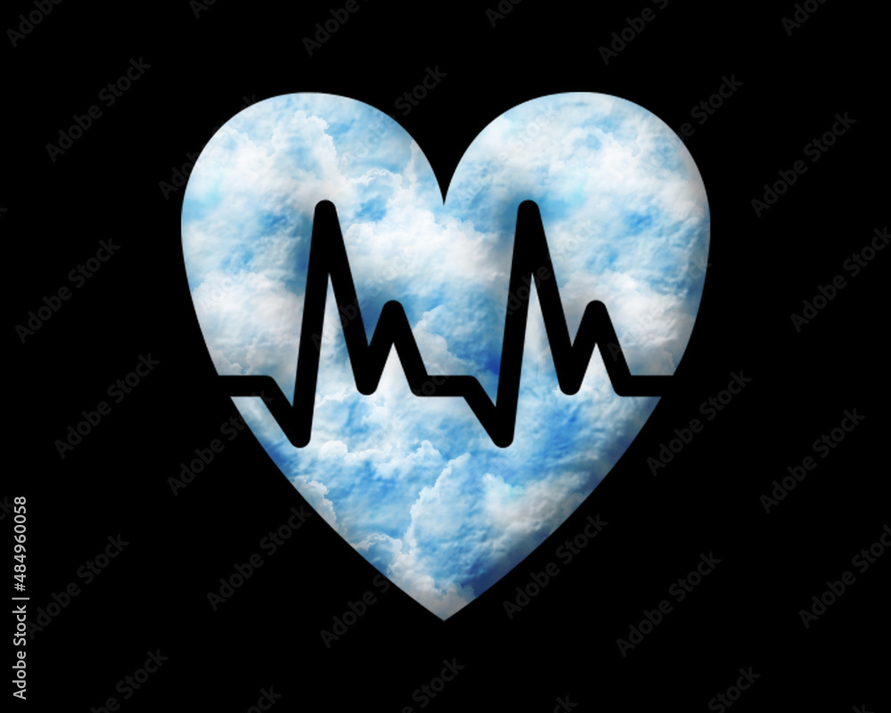 Cardiology Heart cardiac symbol Cloads icon Cloady logo illustration ...