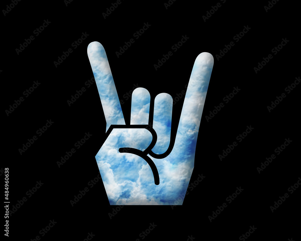rock n roll, Devil Horns sign symbol Cloads icon Cloady logo ...