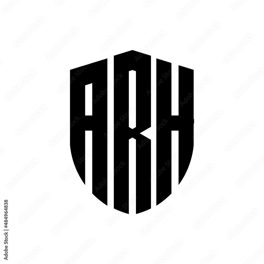 ARH letter logo design. ARH modern letter logo with black background ...