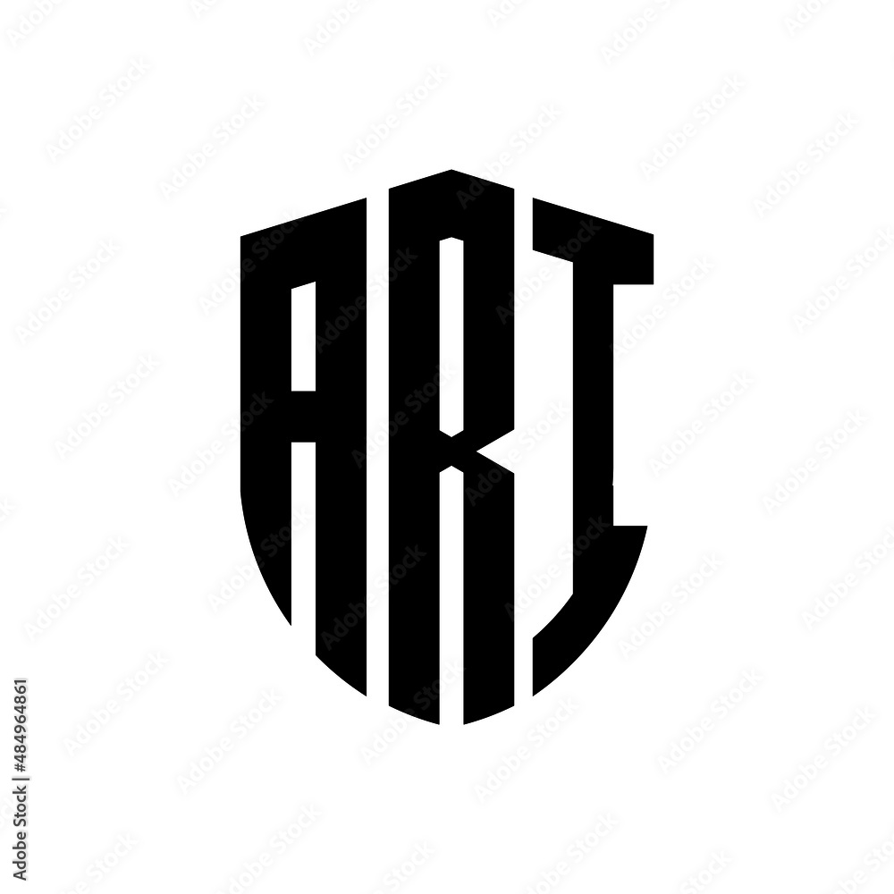 ARI letter logo design. ARI modern letter logo with black background ...