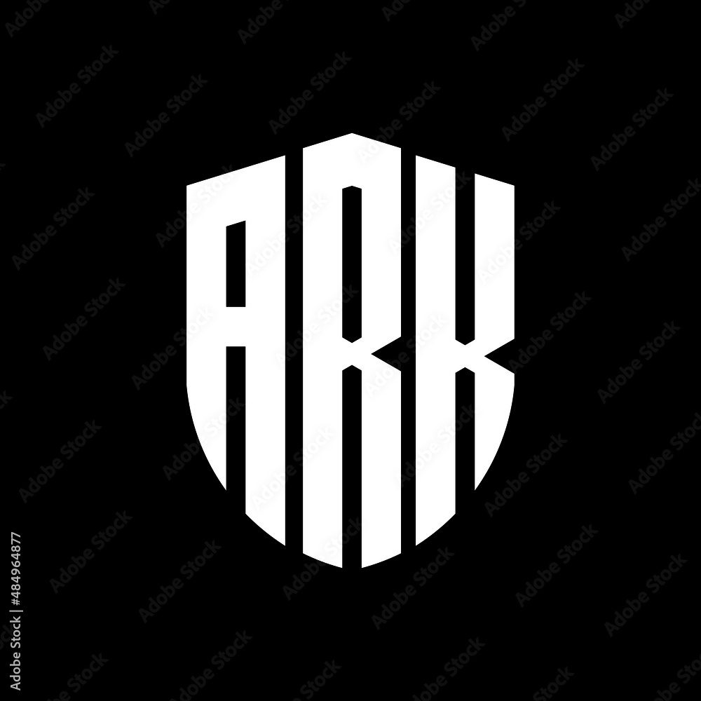ARK letter logo design. ARK modern letter logo with black background ...
