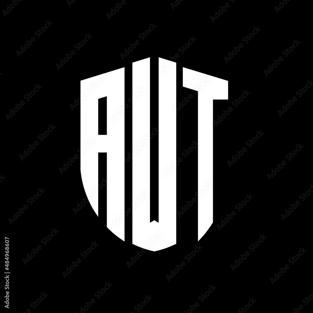 AVT letter logo design. AVT modern letter logo with black background ...
