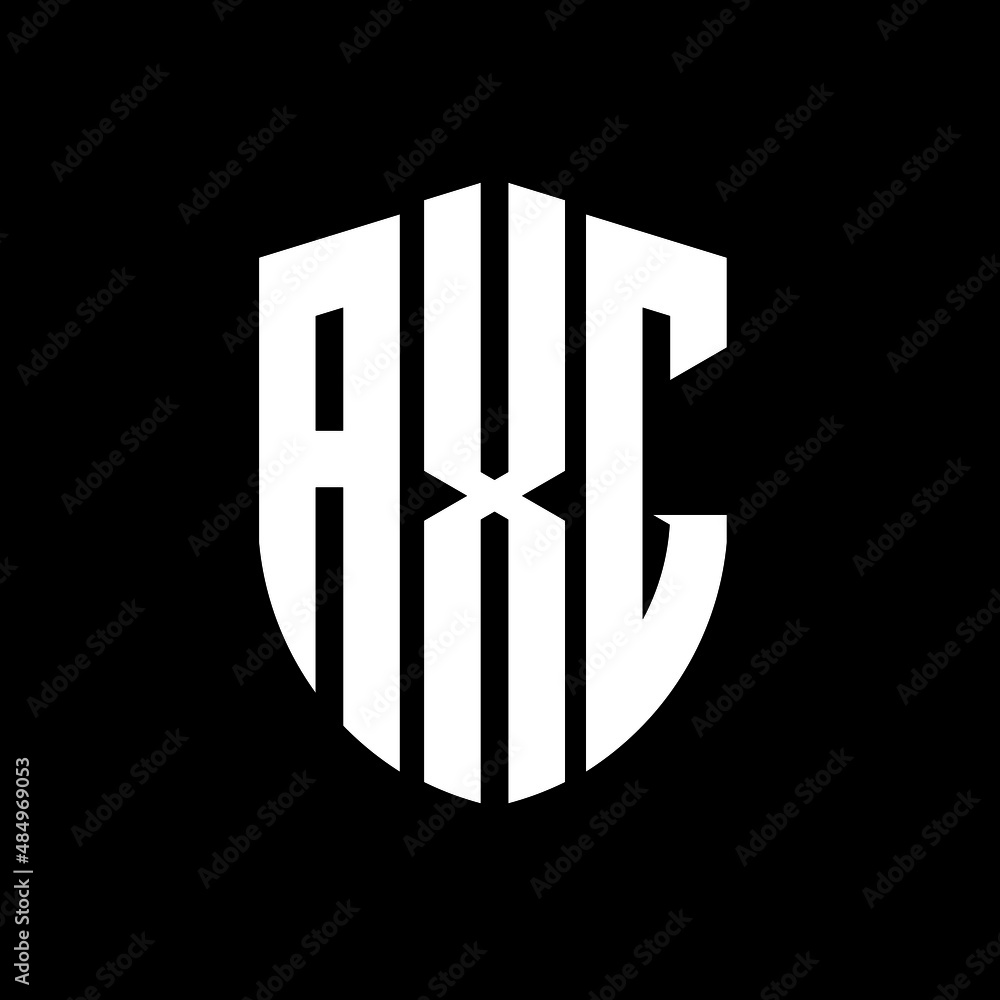 AXG letter logo design. AXG modern letter logo with black background ...