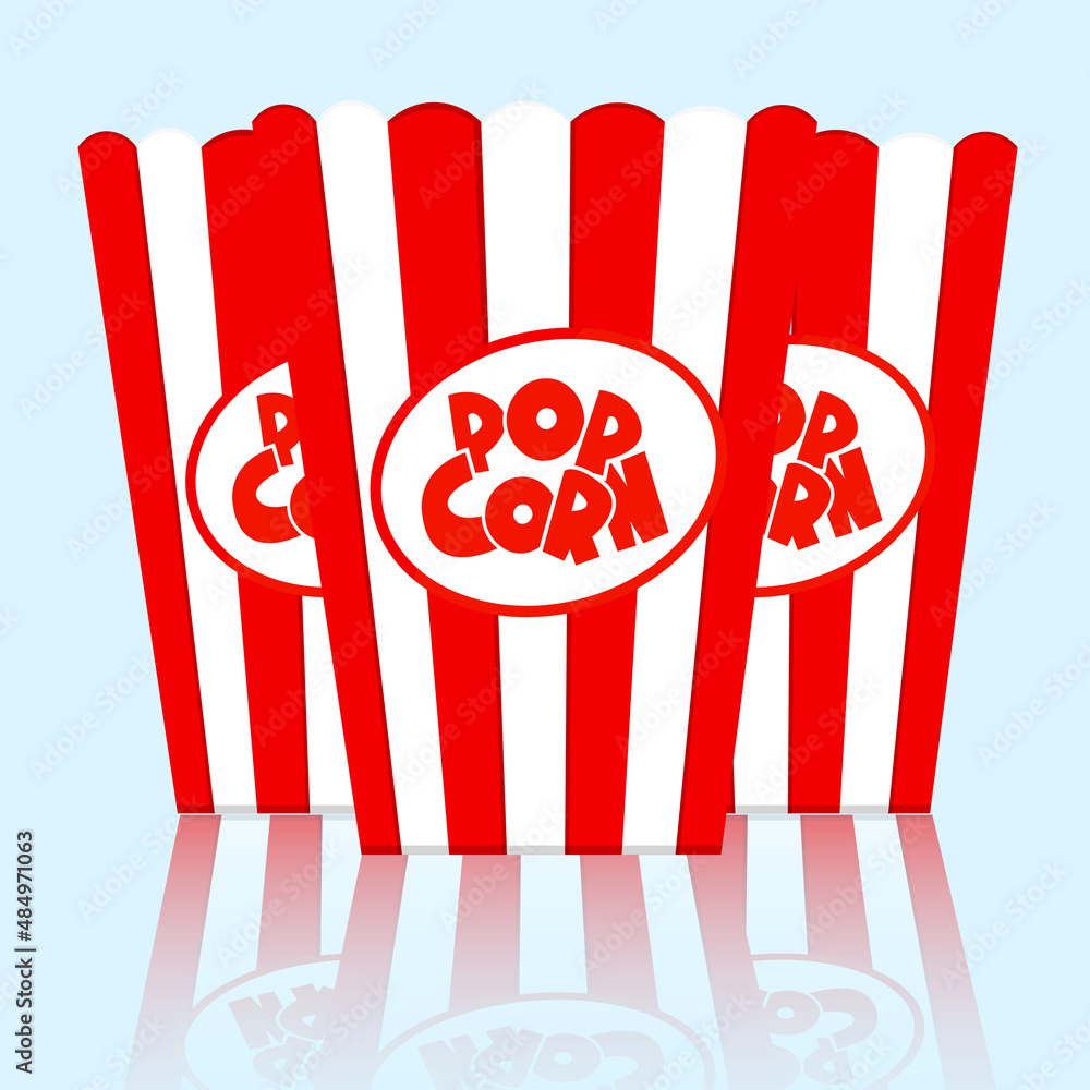 Popcorn packaging design. Popcorn box. Vector illustration Stock Vector ...