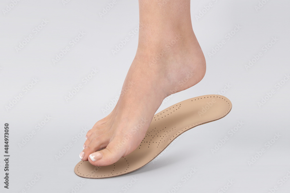 Medical insoles. Isolated orthopedic insoles on a white background ...