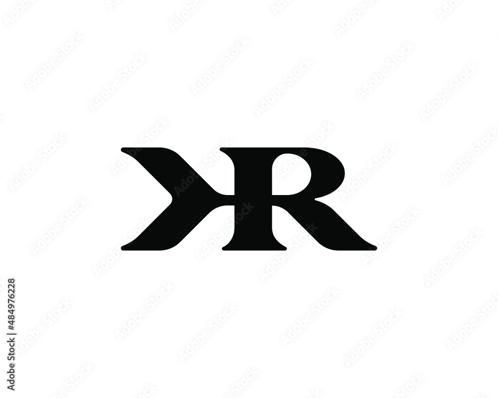 bold letter K R or X R logo design. letter KR initial logo. Letter XR ...