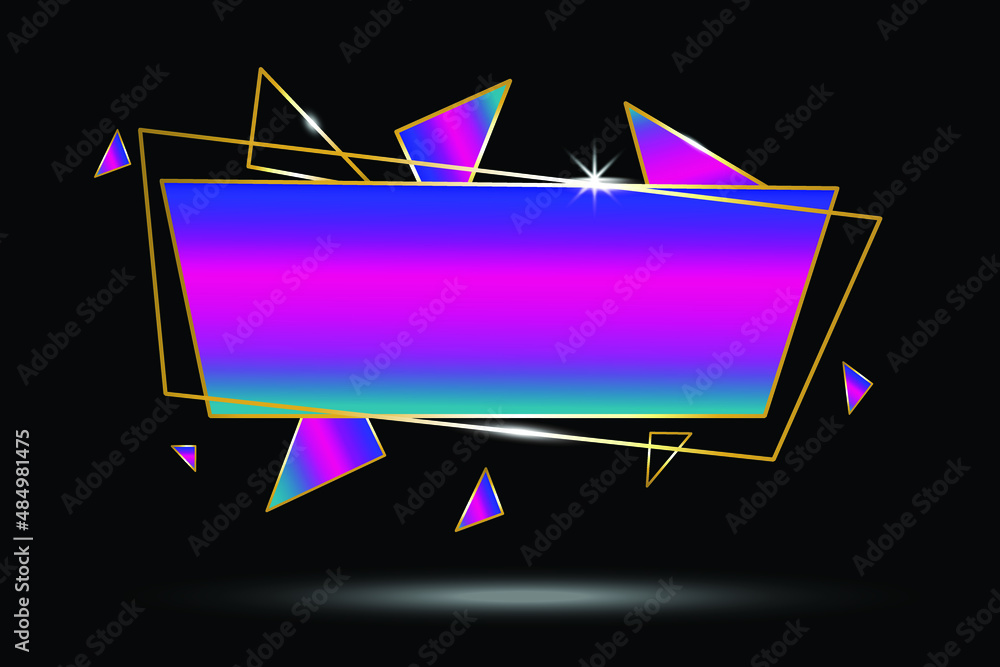 Animated 3D Modern Neon Gradient and Gold Isolated Banner Animation ...