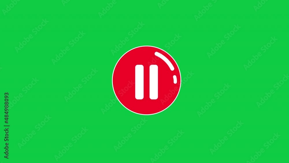 Vidéo Stock Video play button animation. Animated Play and Pause button ...