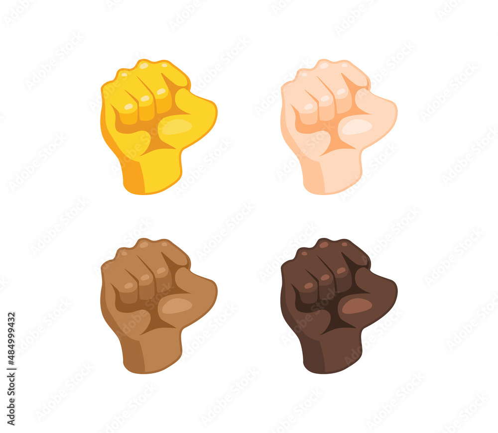 Raised Fist Gesture Icon. Raised Fist emoji. Raised Fist sign. All skin ...