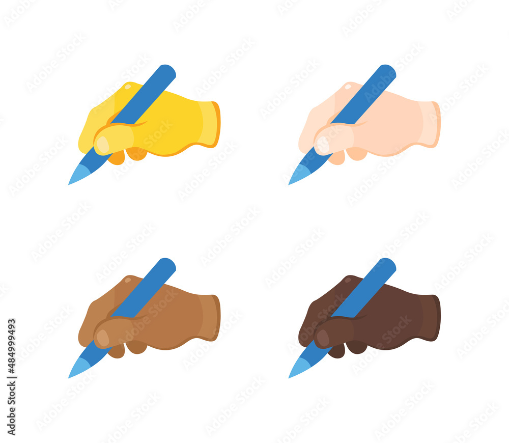 Writing Hand Gesture Icon. Writing Hand emoji. Writing Hand sign. All ...