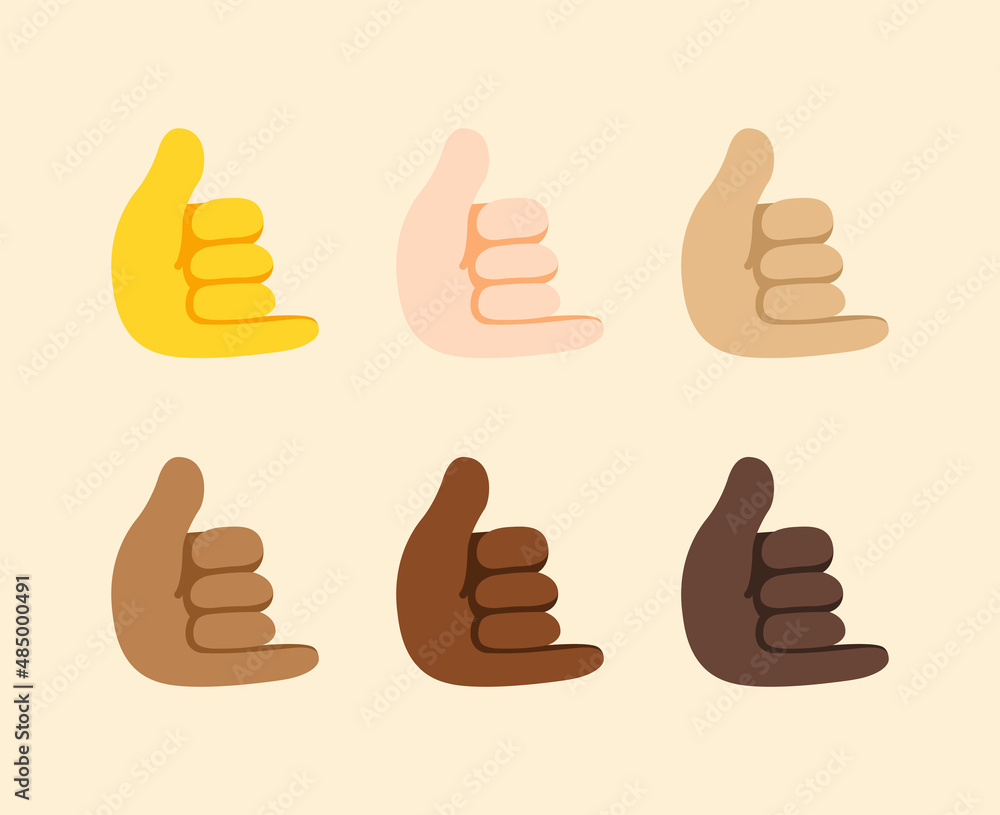 Call Me Hand gesture. Vector isolated Phone Hand emoji. Call Me Hand ...