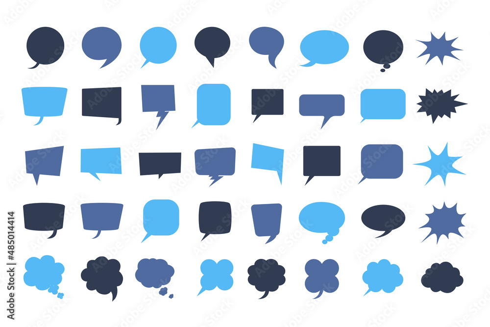 Speech Bubble set. Talk bubble. Cloud speech bubbles collection. Vector ...