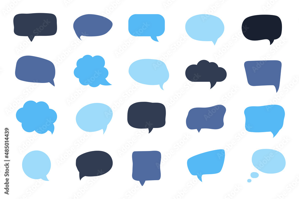 Speech Bubble set. Talk bubble. Cloud speech bubbles collection. Vector ...