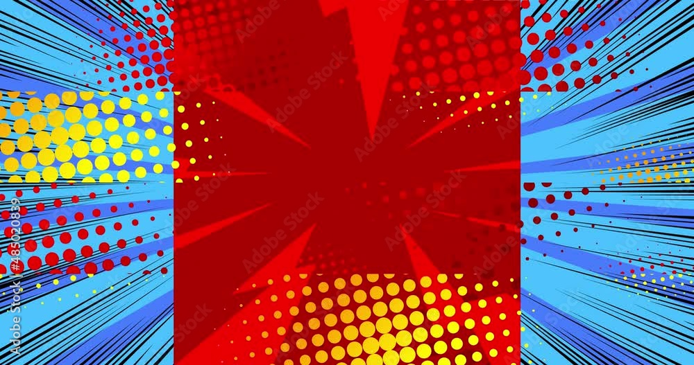Comic Book Background. Motion poster. 4k animated Comics moving ...
