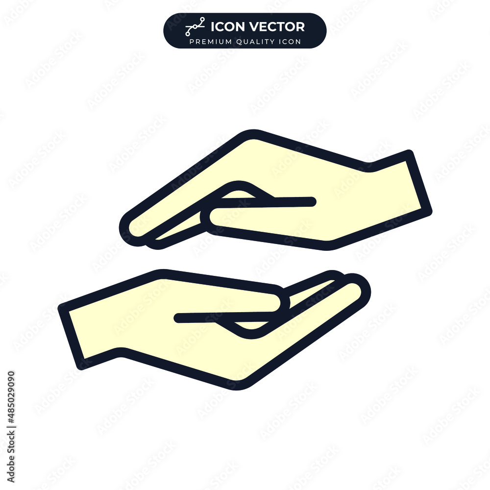 Charity icon symbol template for graphic and web design collection logo ...