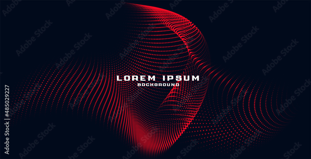 red particle wave digital background Stock Vector | Adobe Stock