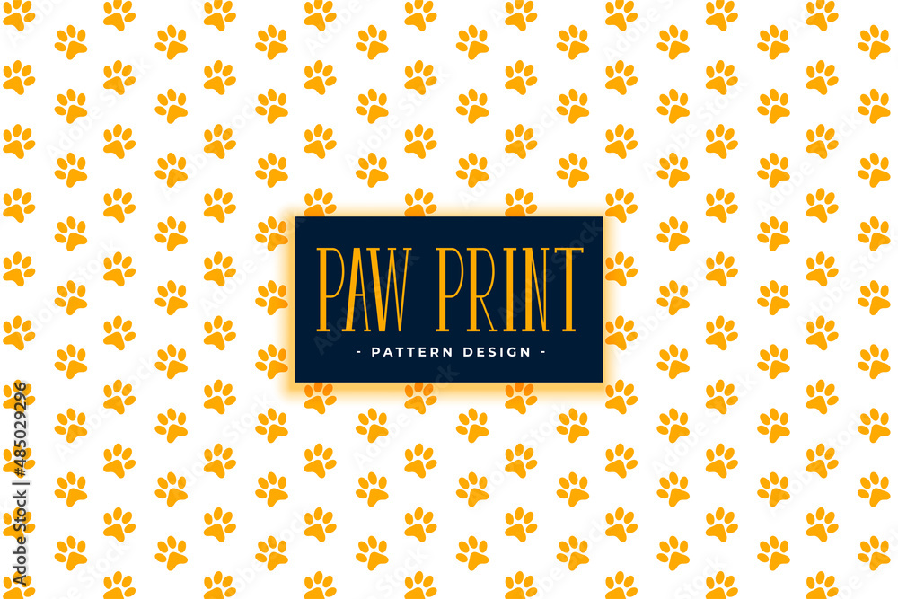 cute kitten paw print pattern background Stock Vector | Adobe Stock