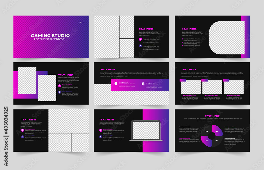 Gaming PowerPoint Presentation Template Gaming Studio PowerPoint 