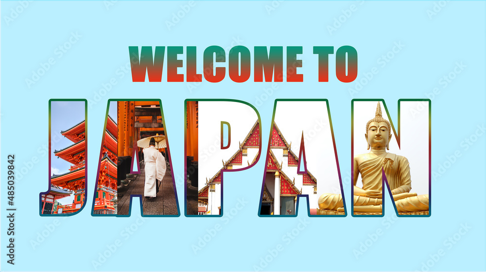 Welcome to Japan Logo for Tour and Travel company flyer and brochure ...