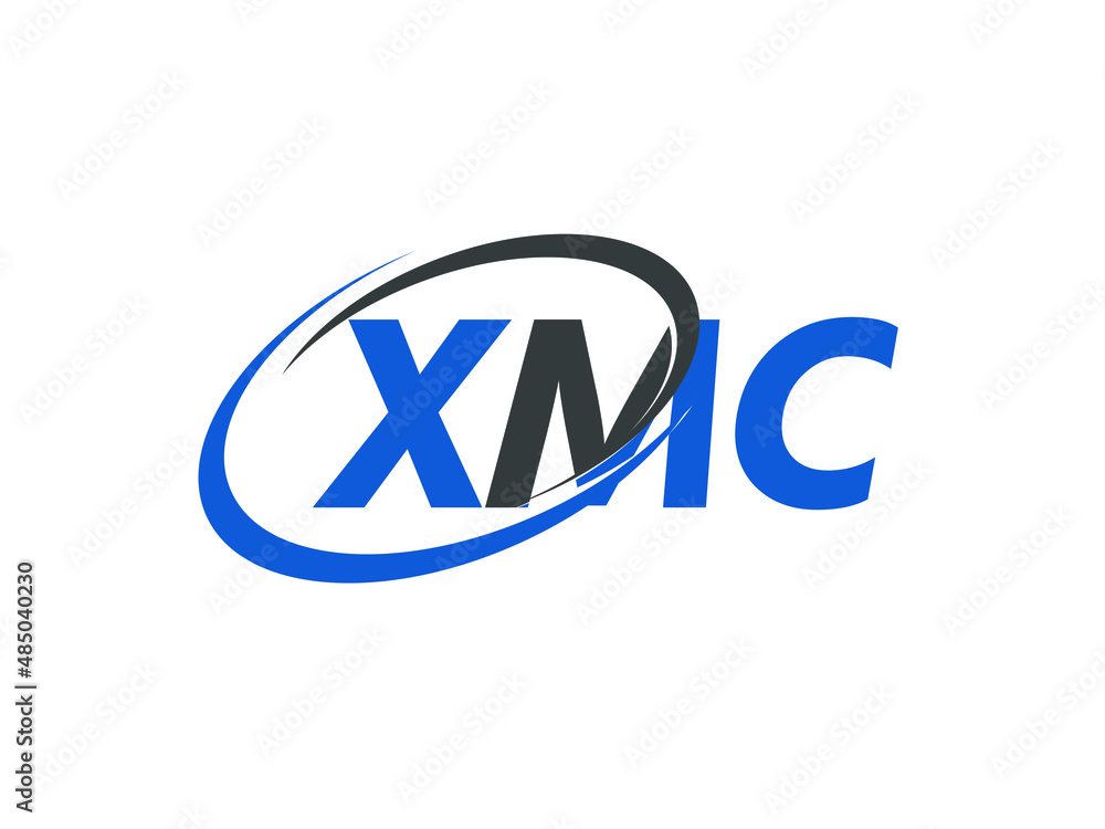 XMC letter creative modern elegant swoosh logo design Stock Vector ...