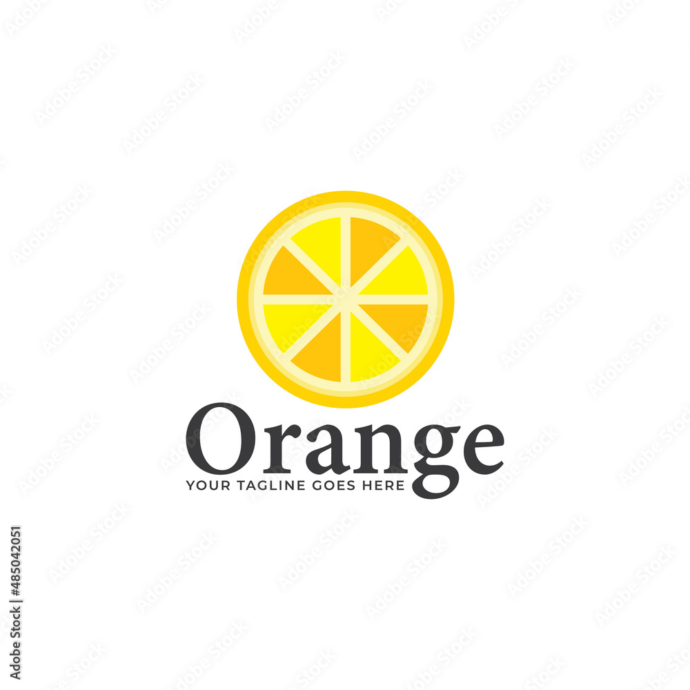 Modern fresh orange logo vector illustration. Fresh orange slice logo ...
