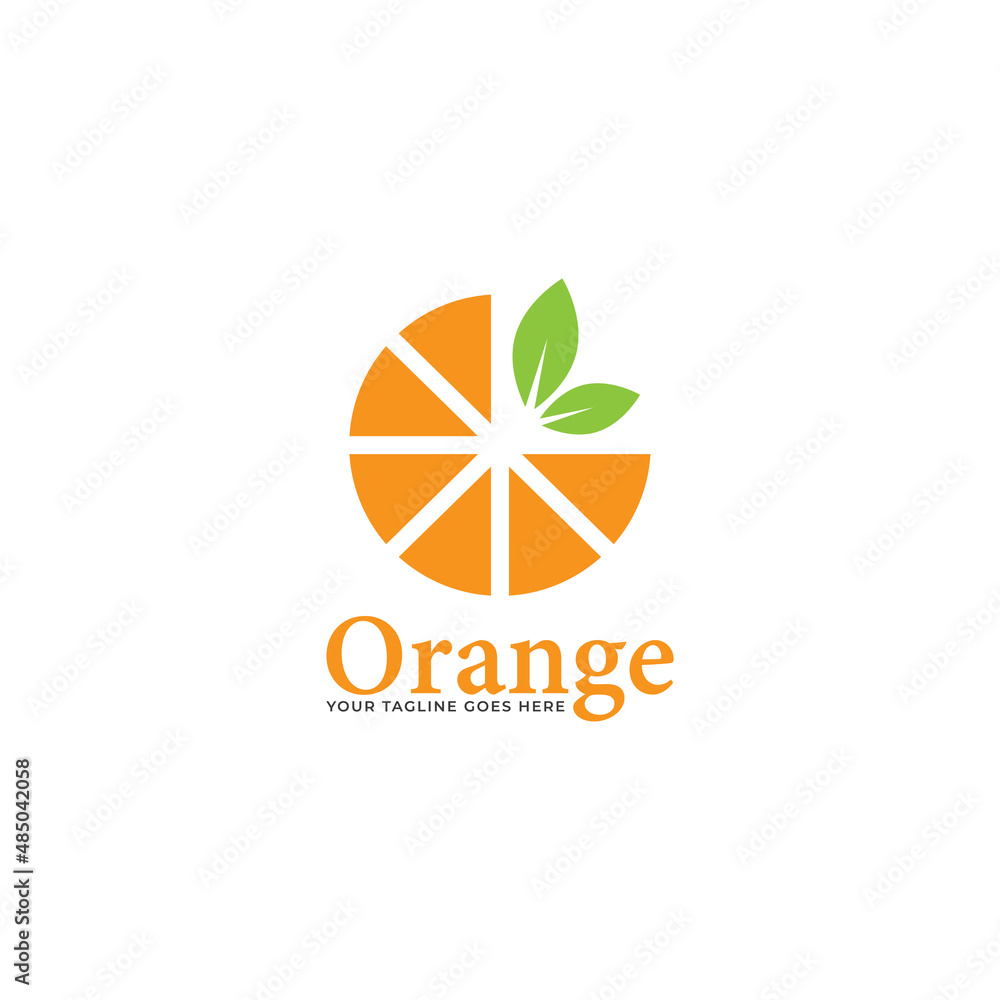 Modern fresh orange logo vector illustration. Fresh orange slice logo ...