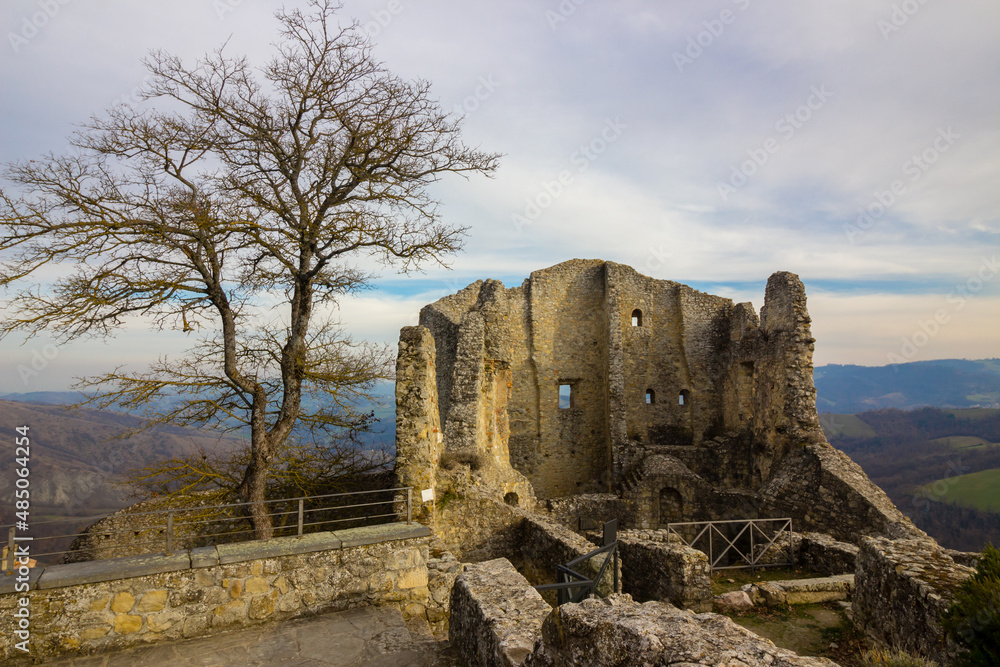 paths matildici castle of canossa and rossena medieval ruins matilda di ...