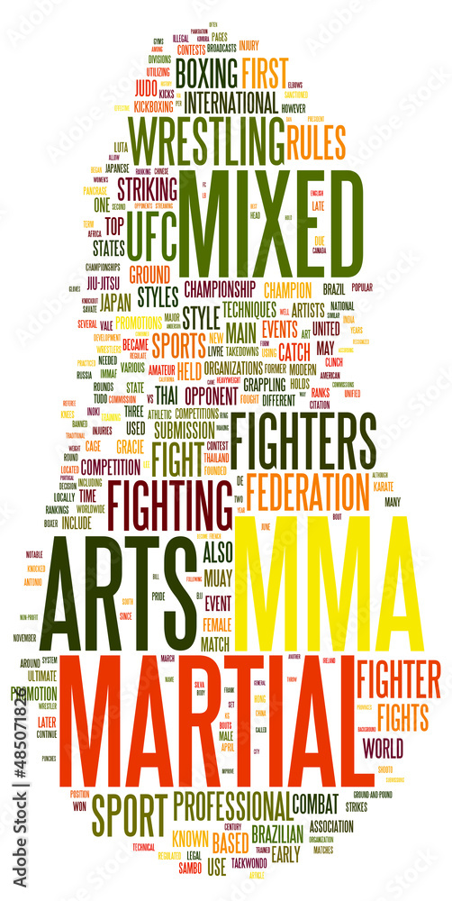 MMA - Mixed martial arts - Fighters and ultimate fight cage concepts ...