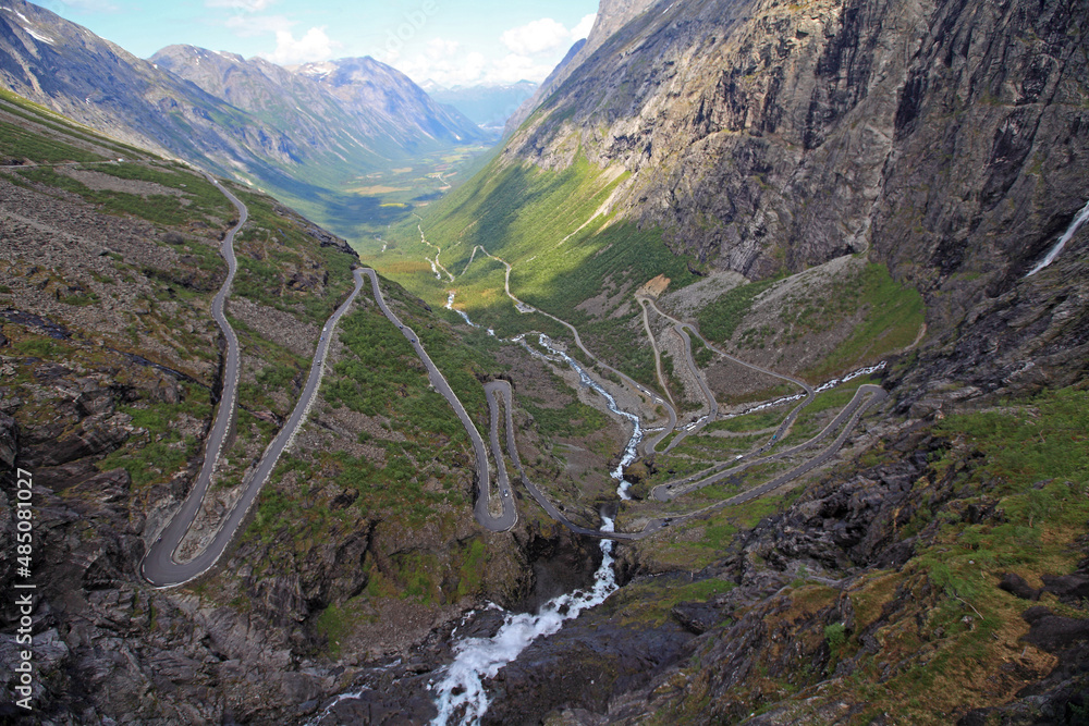 Trollstigen (troll path) - a tourist attraction in Norway Stock Photo ...